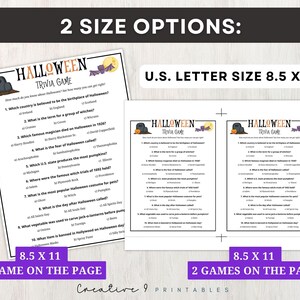 Halloween Trivia Printable Game for Kids and Adults, 10 Trivia ...