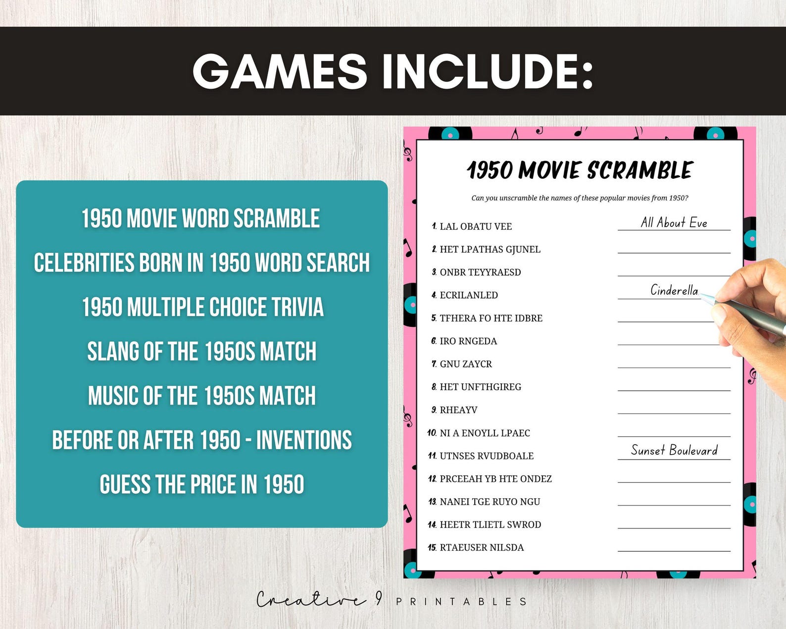 1950 Trivia Game Bundle, 75th Birthday Party Games, 75th Printable ...
