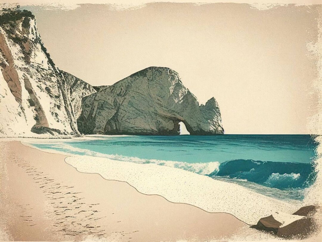 Vintage Style, Oil Painting, Digital Print, Zante Beach - Etsy