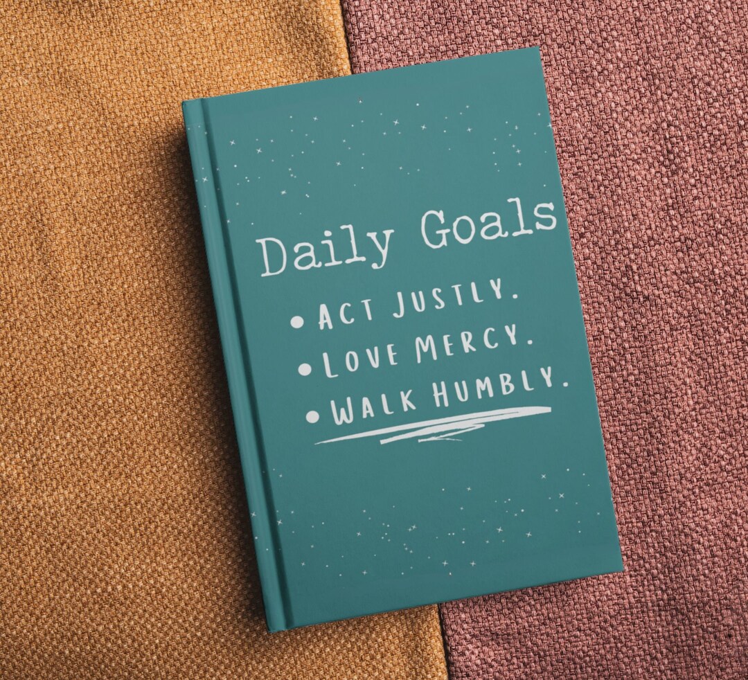 Daily Goals Micah 6:8 Journal for Women, Christian Scripture Quote ...