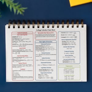College Calculus Formulas Cheat Sheet - College Math Guide PDF - Etsy