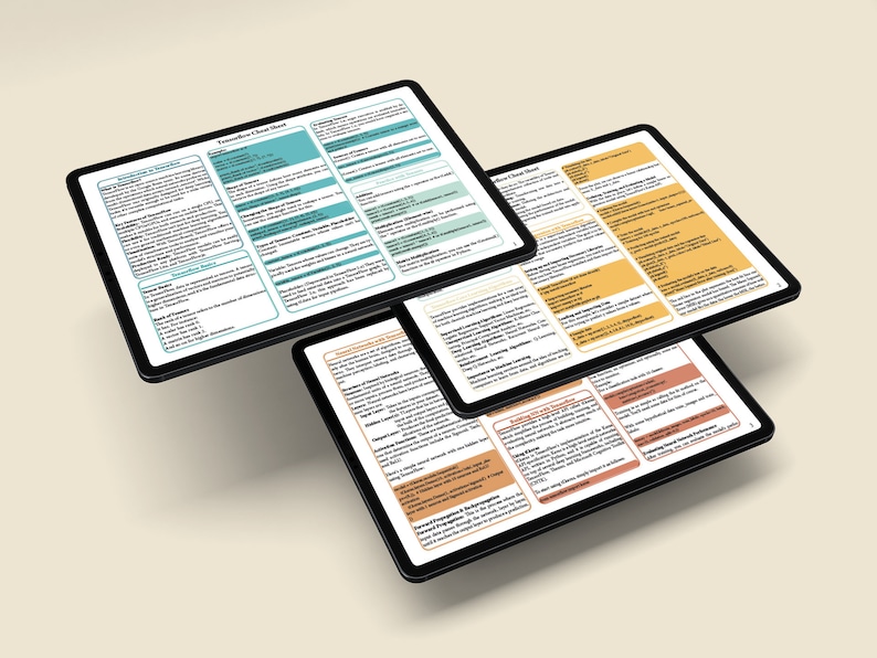 Tensorflow Cheat Sheet - Deep Learning With Tensorflow Basics Neural