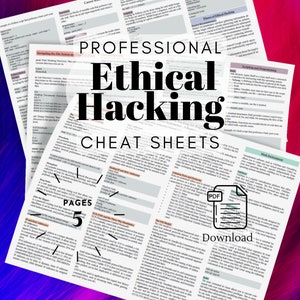 Ethical Hacking Cheat Sheet Programming Penetration Testing Handbook ...