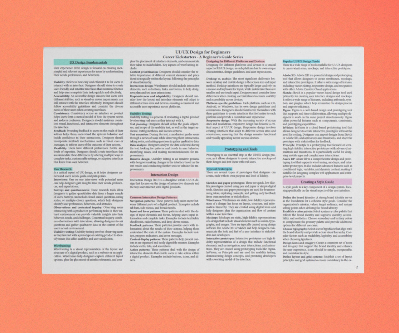 UI/UX Design for Beginners - Design Principles User Research UI Style ...