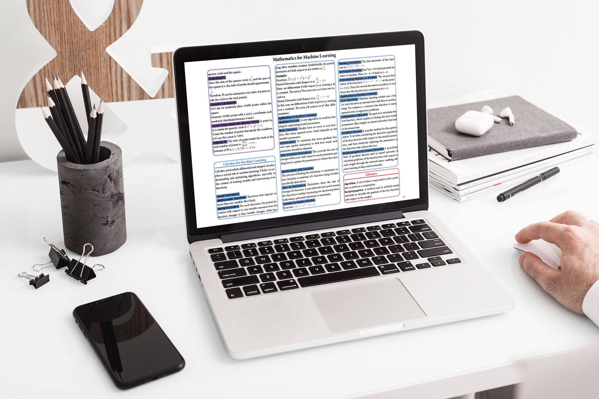 Machine Learning Mathematics Cheat Sheet ML Math Learn Vectors Matrices for Machine Learning ...