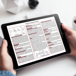 Machine Learning Cheat Sheet: Algorithms, Neural Networks (PDF Download ...