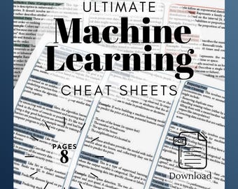 Machine Learning Cheat Sheet: Algorithms, Neural Networks (PDF Download) - Etsy