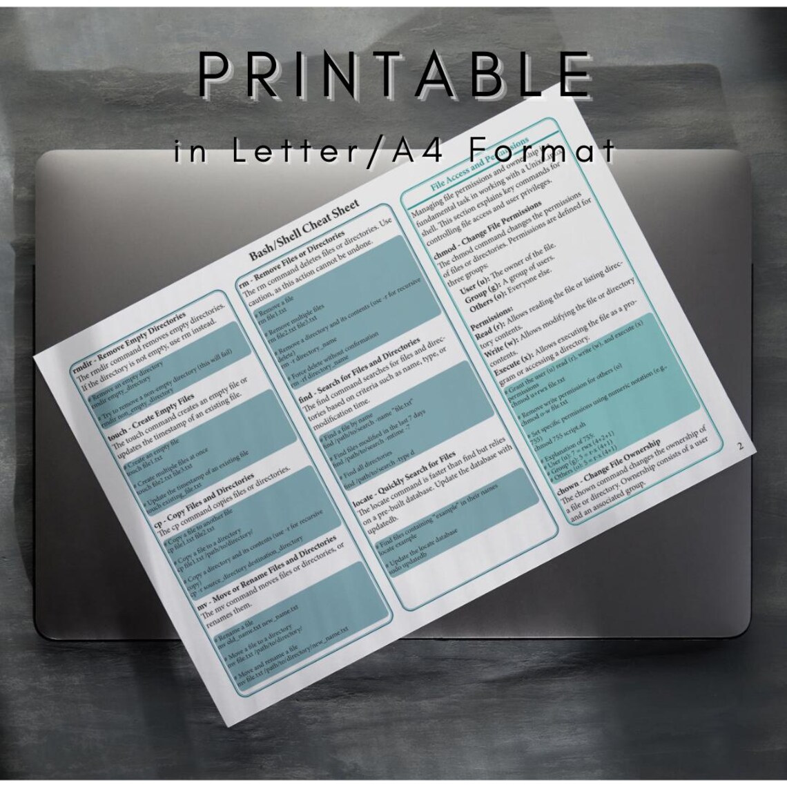 Bash for Beginners Cheat Sheet - Learn Shell Basics Bash Commands Key Functions Shell Scripting ...