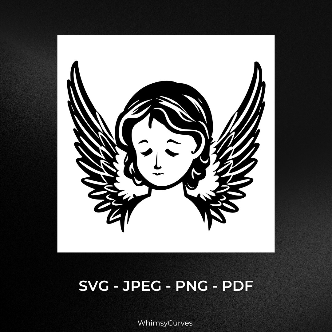 Sad Angel in Vector (svg, Pdf, Jpeg, Png - Instant Digital Download) - Etsy