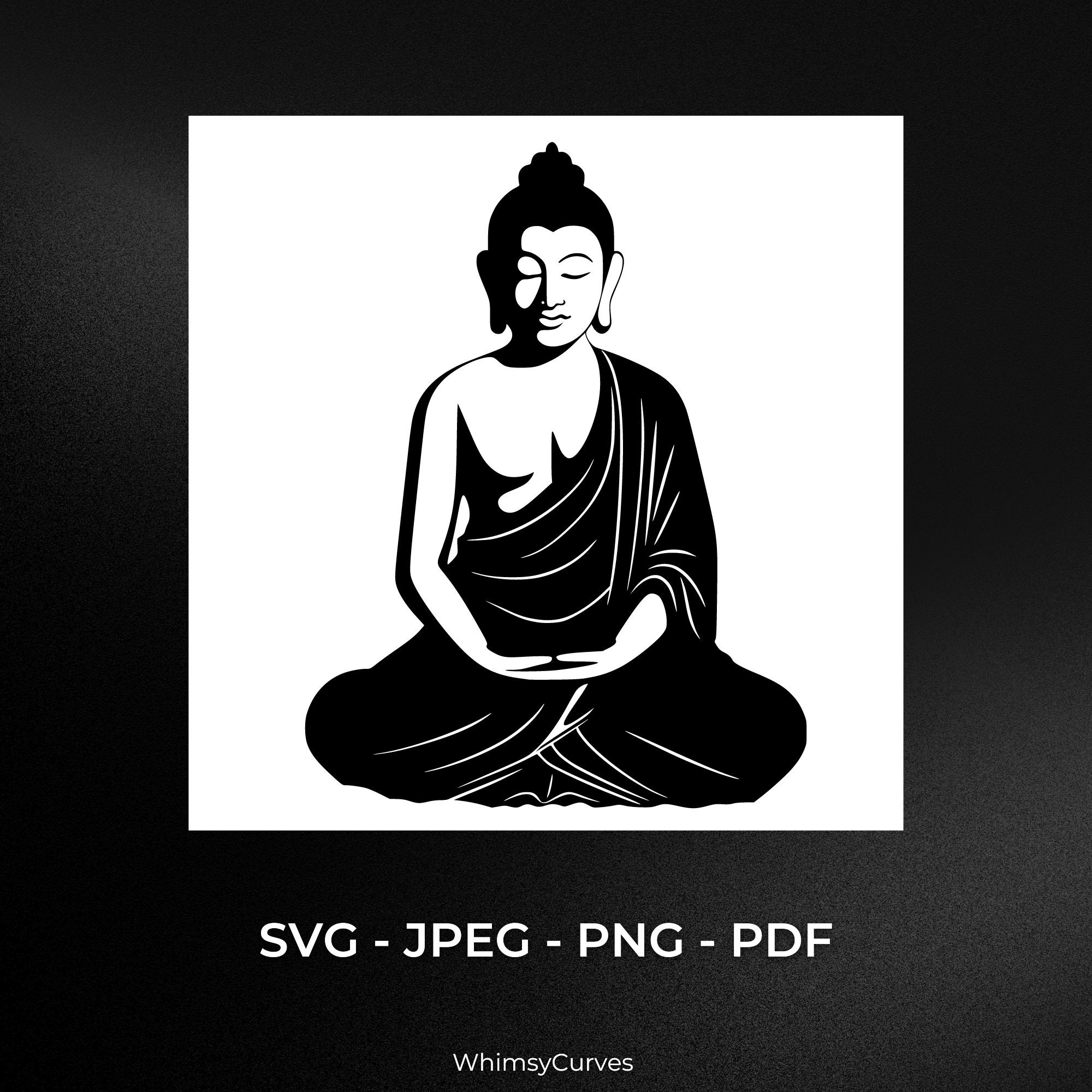 Sitting Buddha in Vector (svg, Pdf, Jpeg, Png - Instant Digital ...