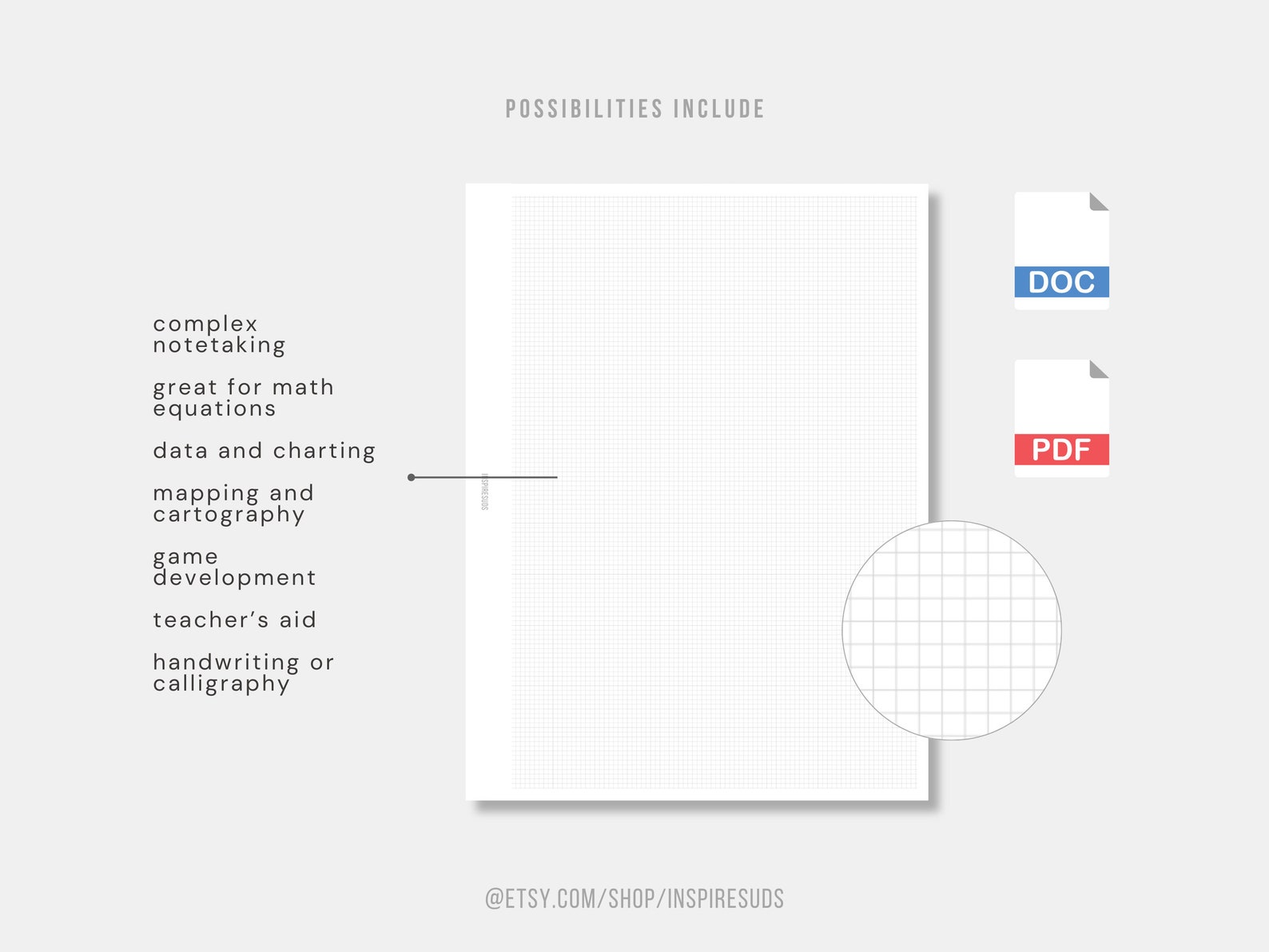 PDF Templates for Digital Notes Quadrille Graph Paper Compatible With ...