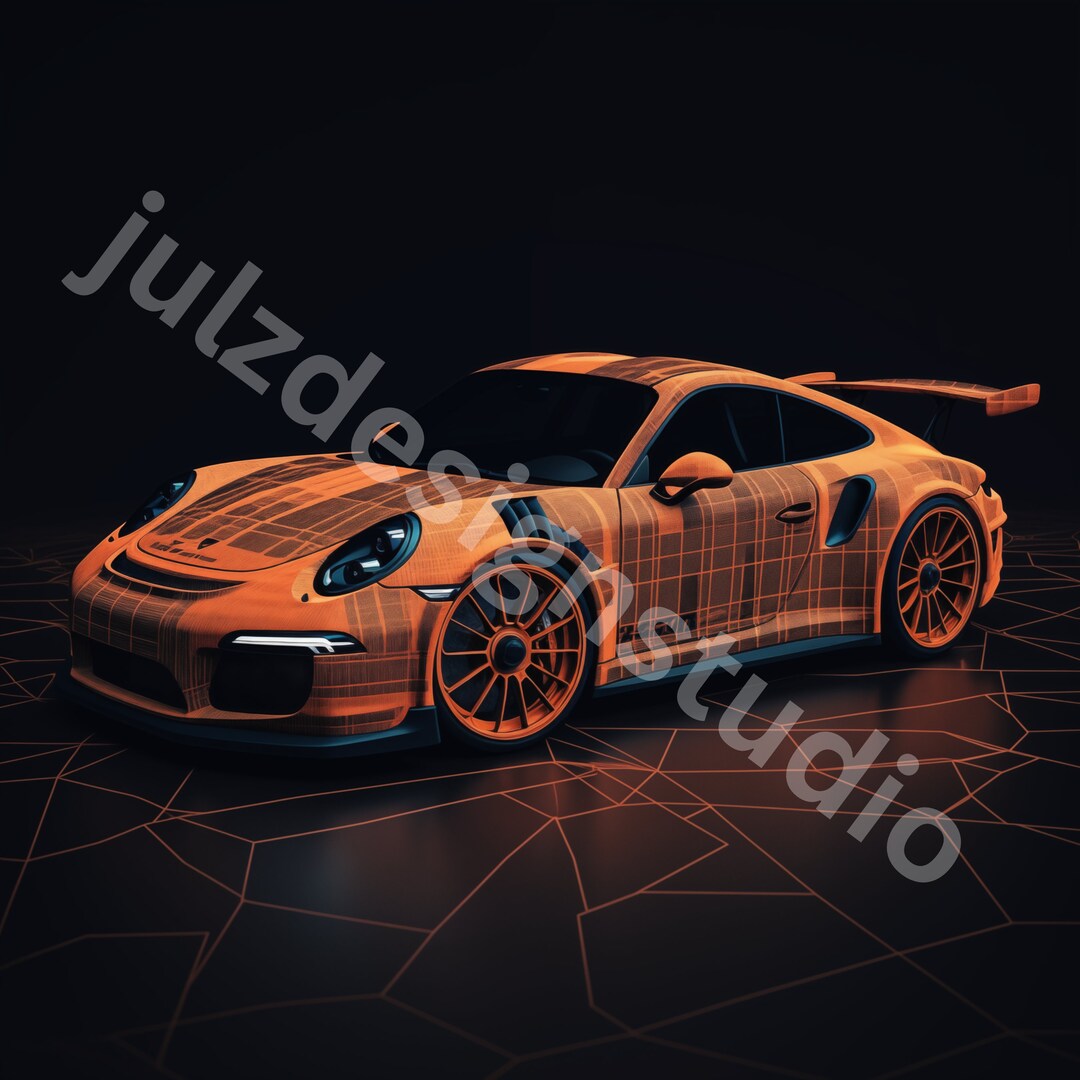 Porsche 911 GT3 RS - Geometric Merge (V4) - Porsche Digital Print - 4K ...