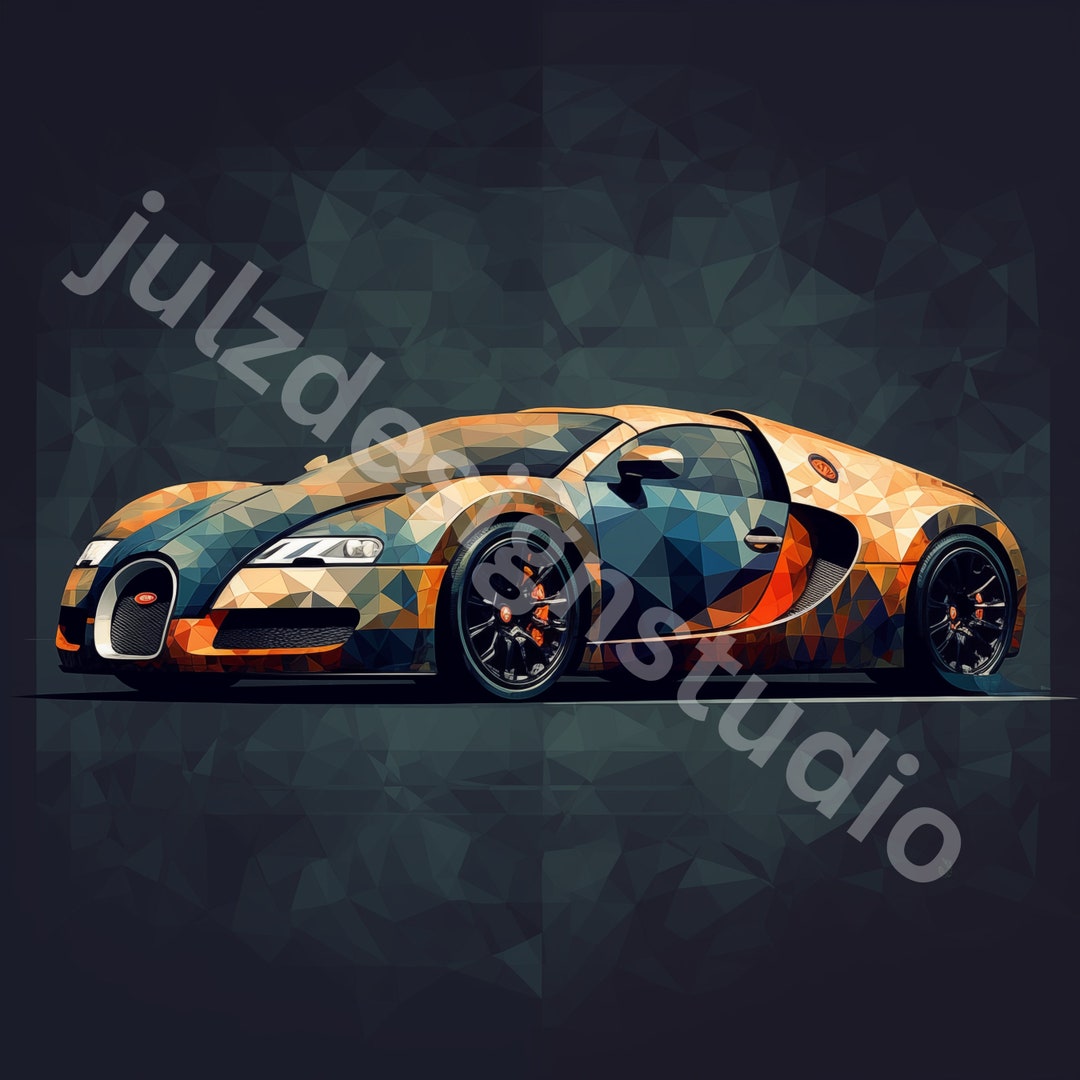 Bugatti Veyron - Geometric Merge (V2) - Bugatti Digital Wallpaper - 4K ...
