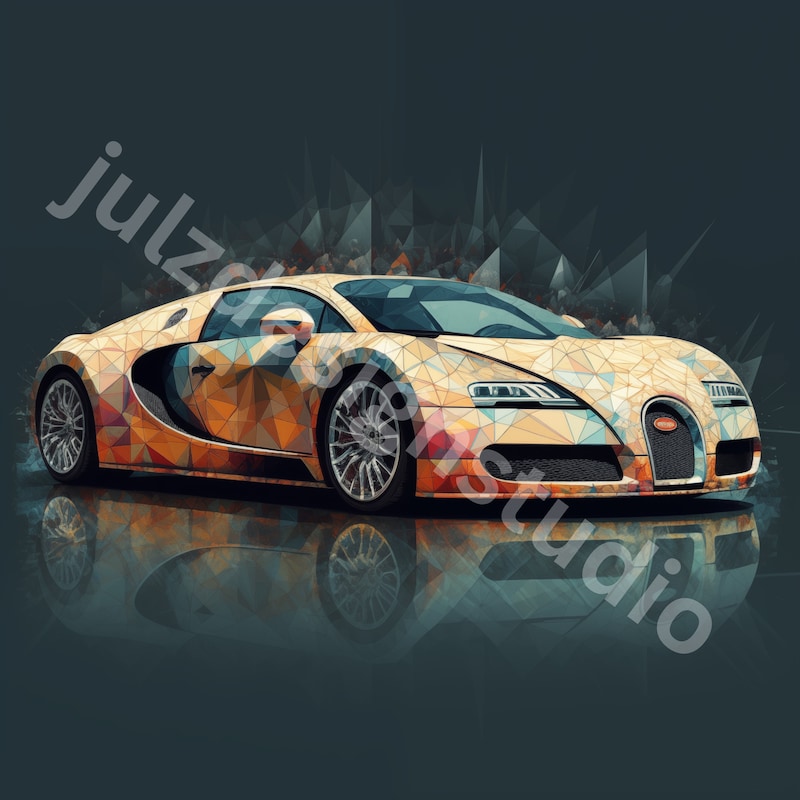 Bugatti Mural - Etsy