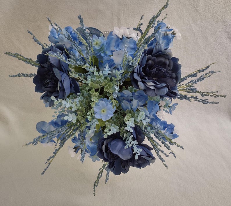 All About the Blues! This Arrangement Features Florals in All Shades of ...