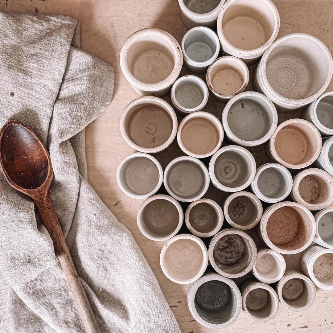 CHOICE Ironstone Pots, Small Stoneware Jars | Antique English Ironstone ...