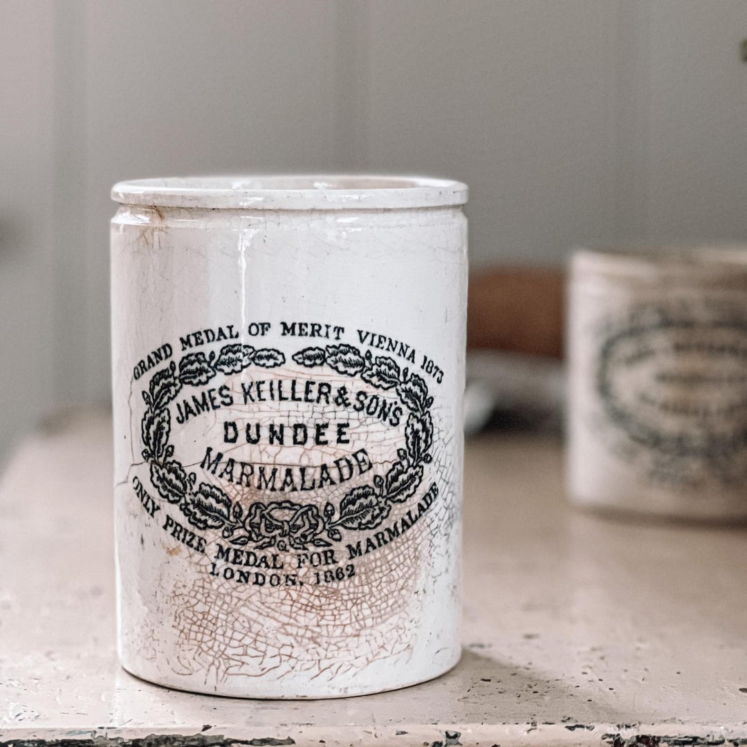 Antique English James Keiller & Sons Dundee Marmalade Jar | Stained and ...