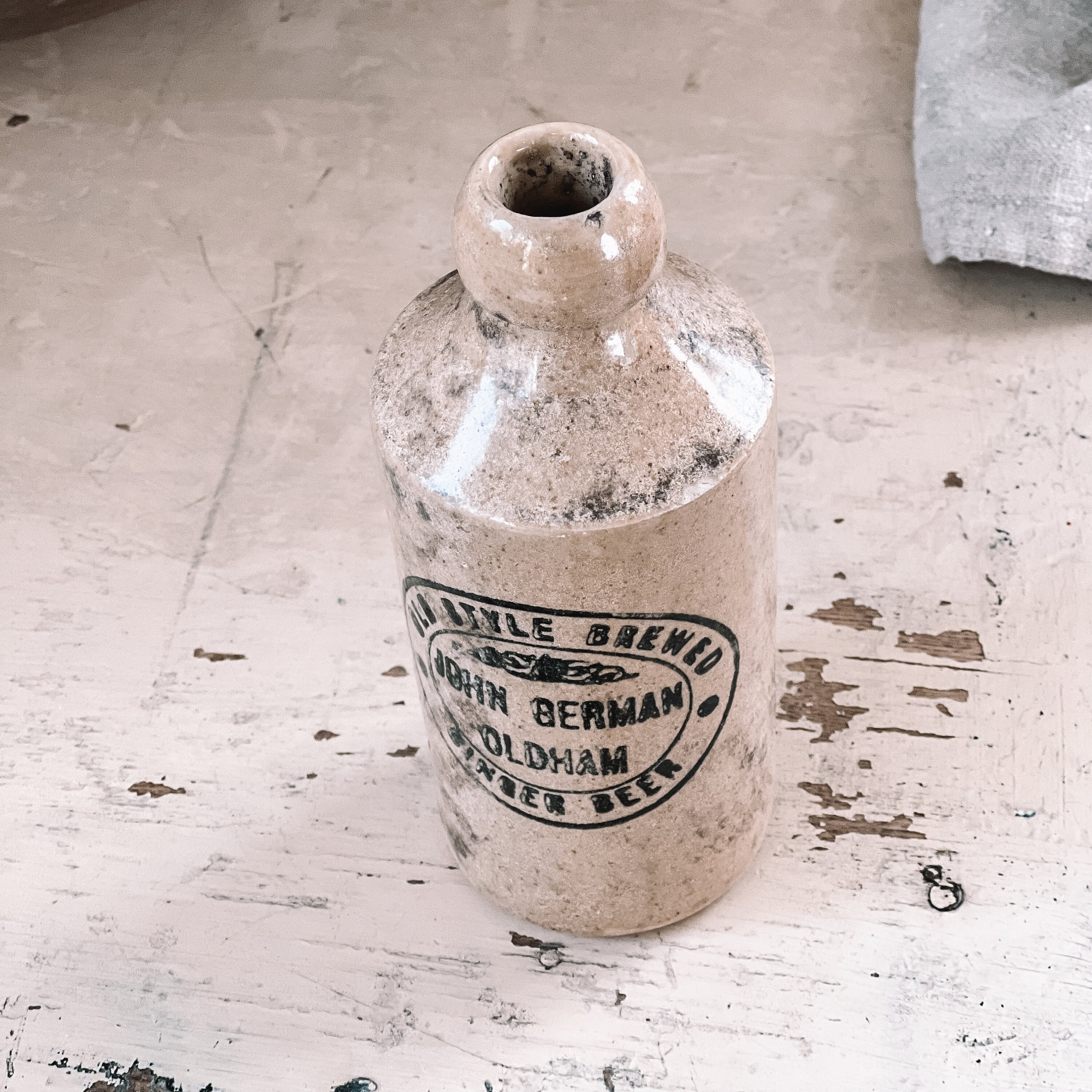 Antique English Stoneware Ginger Beer Bottle, Old Style Brewed John ...