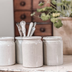 Antique, English Stoneware Roll Top Marmalade Jars, Stoneware Jam Pots ...