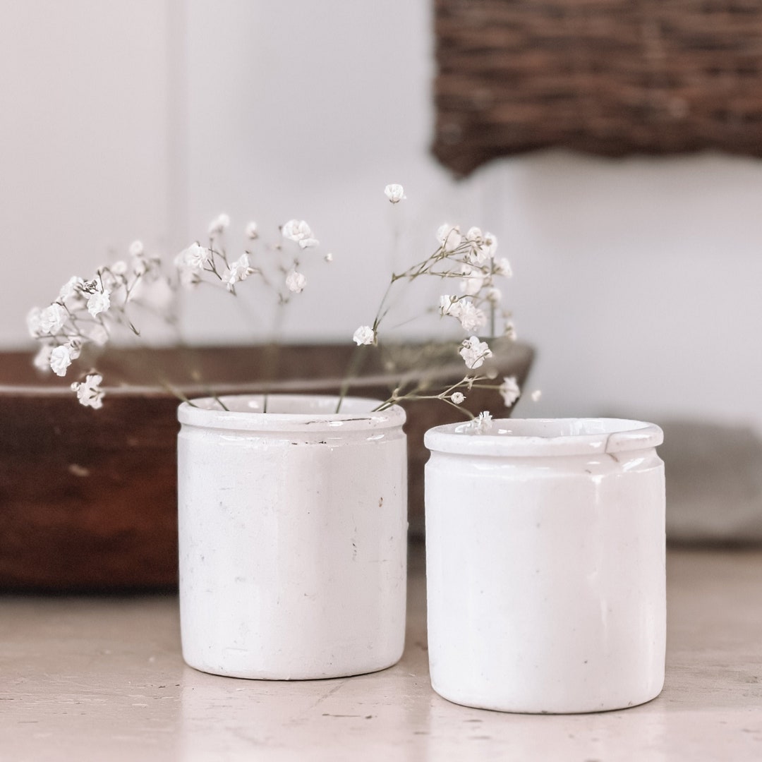 Set of 2 Antique Ironstone Maling Jars | Pair English Ironstone Jam ...