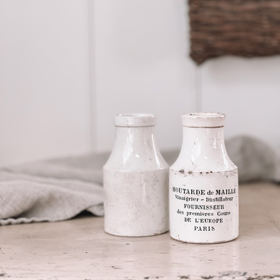 Antique Mustard Jars French Mustard Jars Moutarde De Maille Jars ...