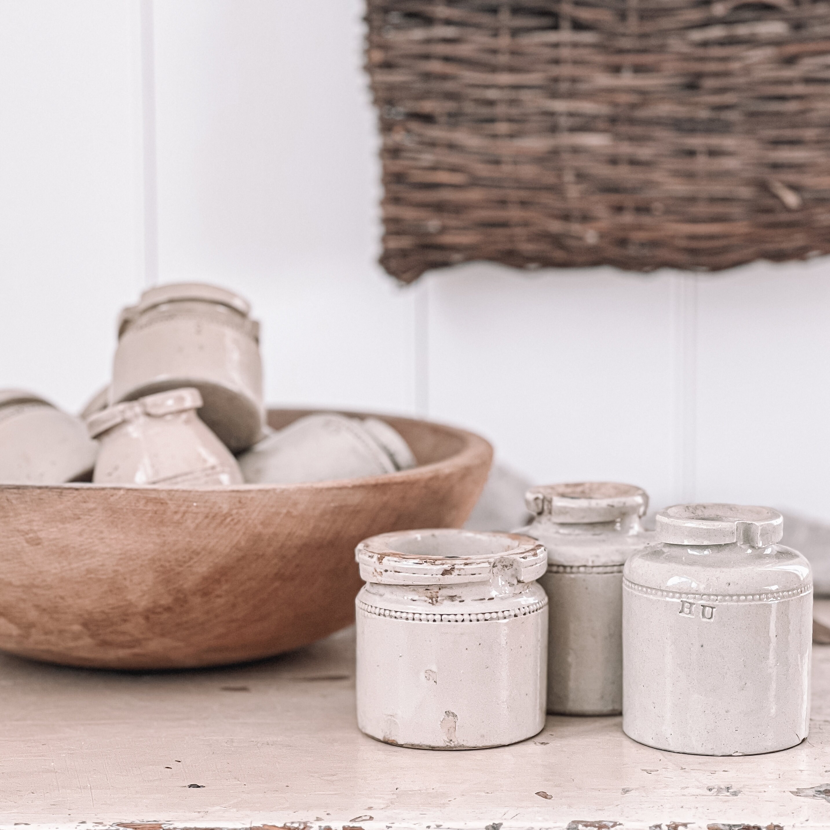 English Stoneware Caviar Pot Antique English Caviar Jar English ...