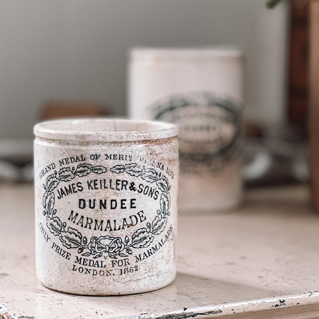 Antique English James Keiller & Sons Dundee Marmalade Jar | Stained and ...
