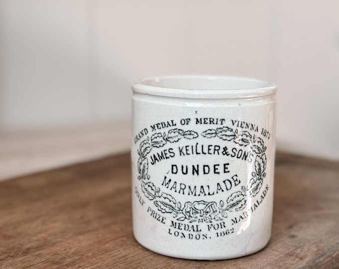 Antique James Keiller Dundee Marmalade Jar | Victorian Ironstone Jam ...