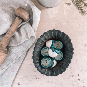 English Stoneware Escargot Pots With Green Glazed Rims Antique English ...