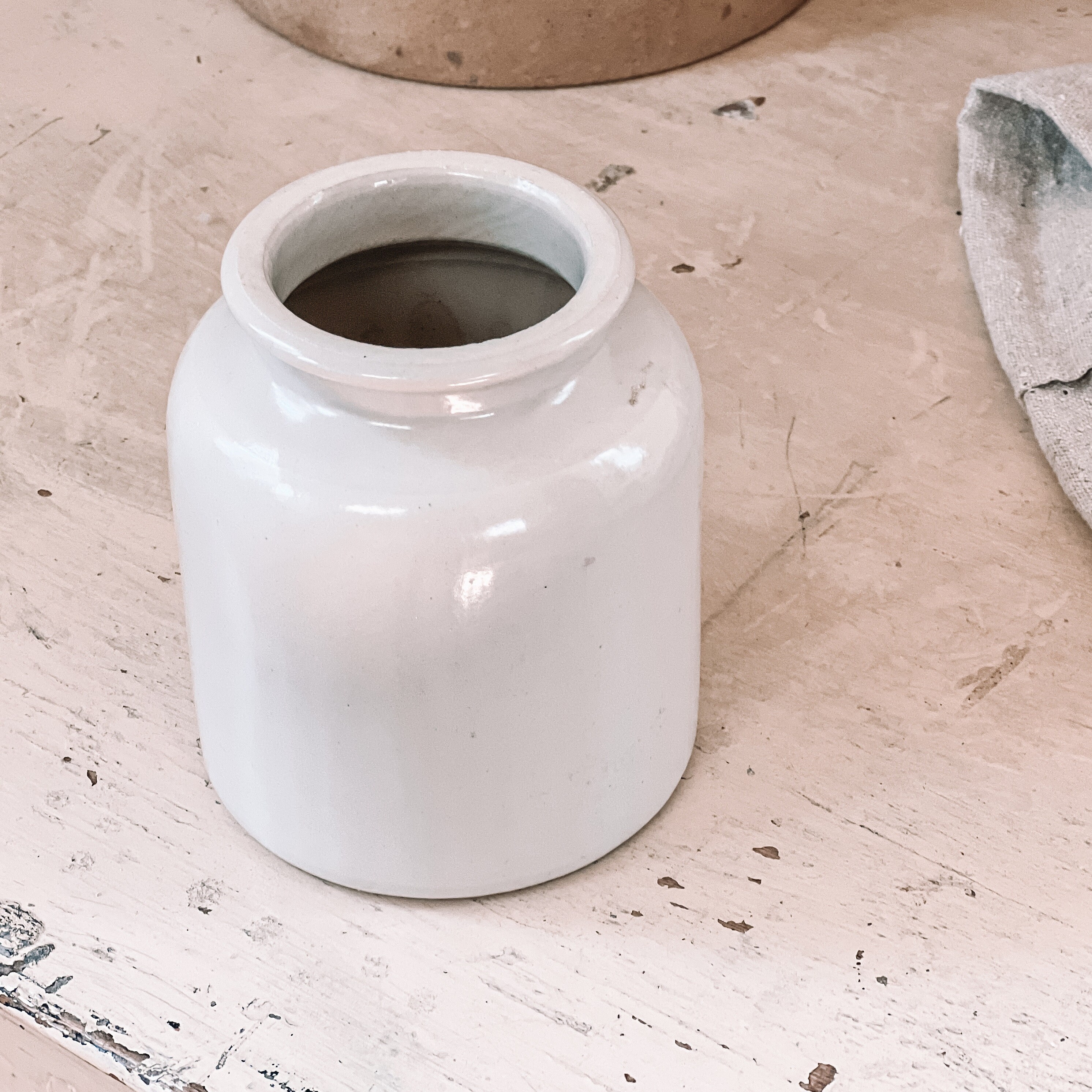 Stoneware Mustard Crock Vintage French Mustard Jar, Mustard Crock Tan ...