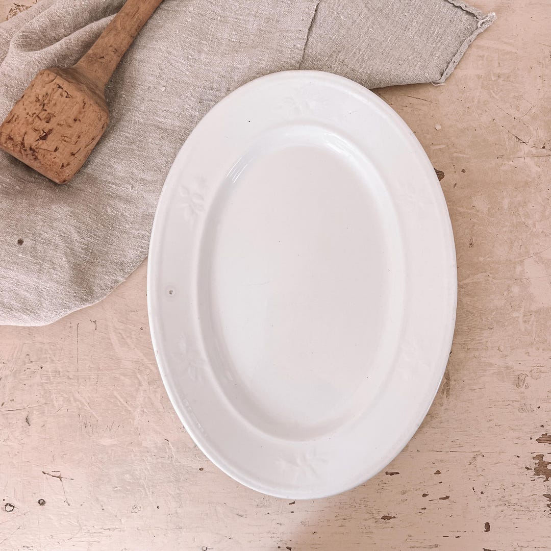 Antique Ironstone Platter Antique Ironstone Serveware Oval Platter With ...