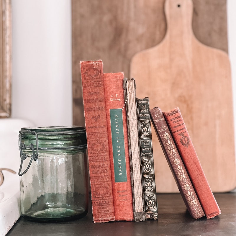 Vintage Book Stack - Etsy