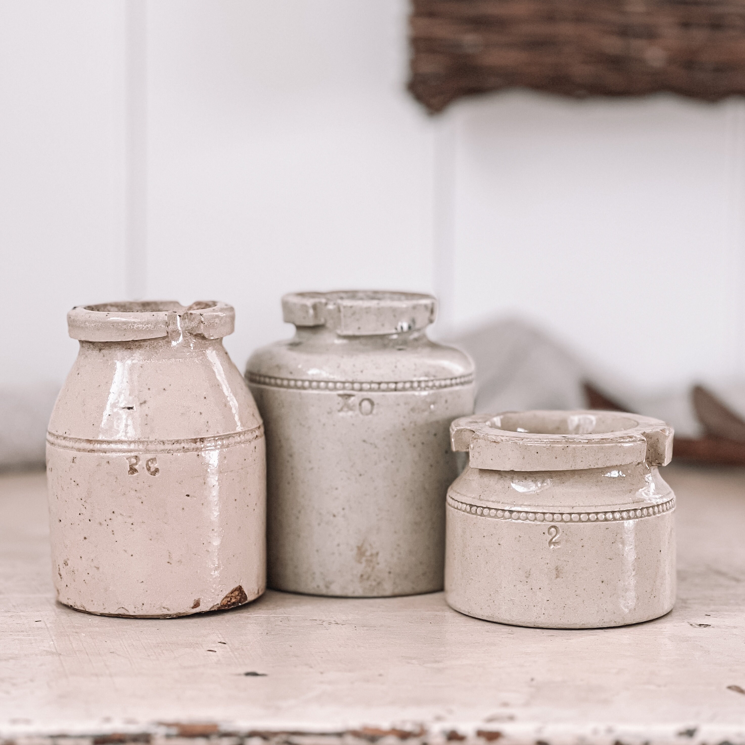 YOUR CHOICE Antique, English Stoneware Caviar Pots English Antique Pots ...