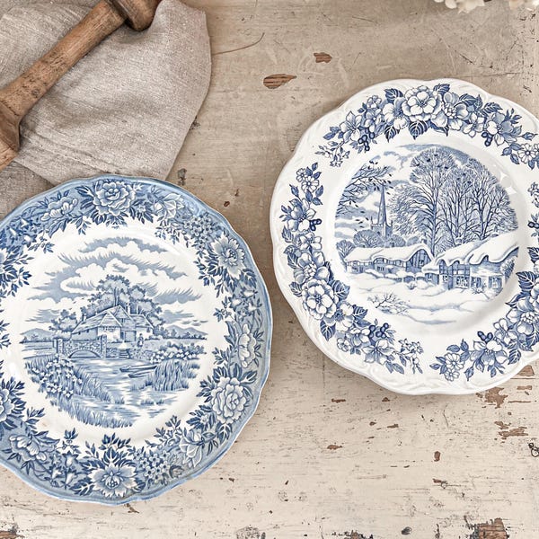 Blue Transferware - Etsy