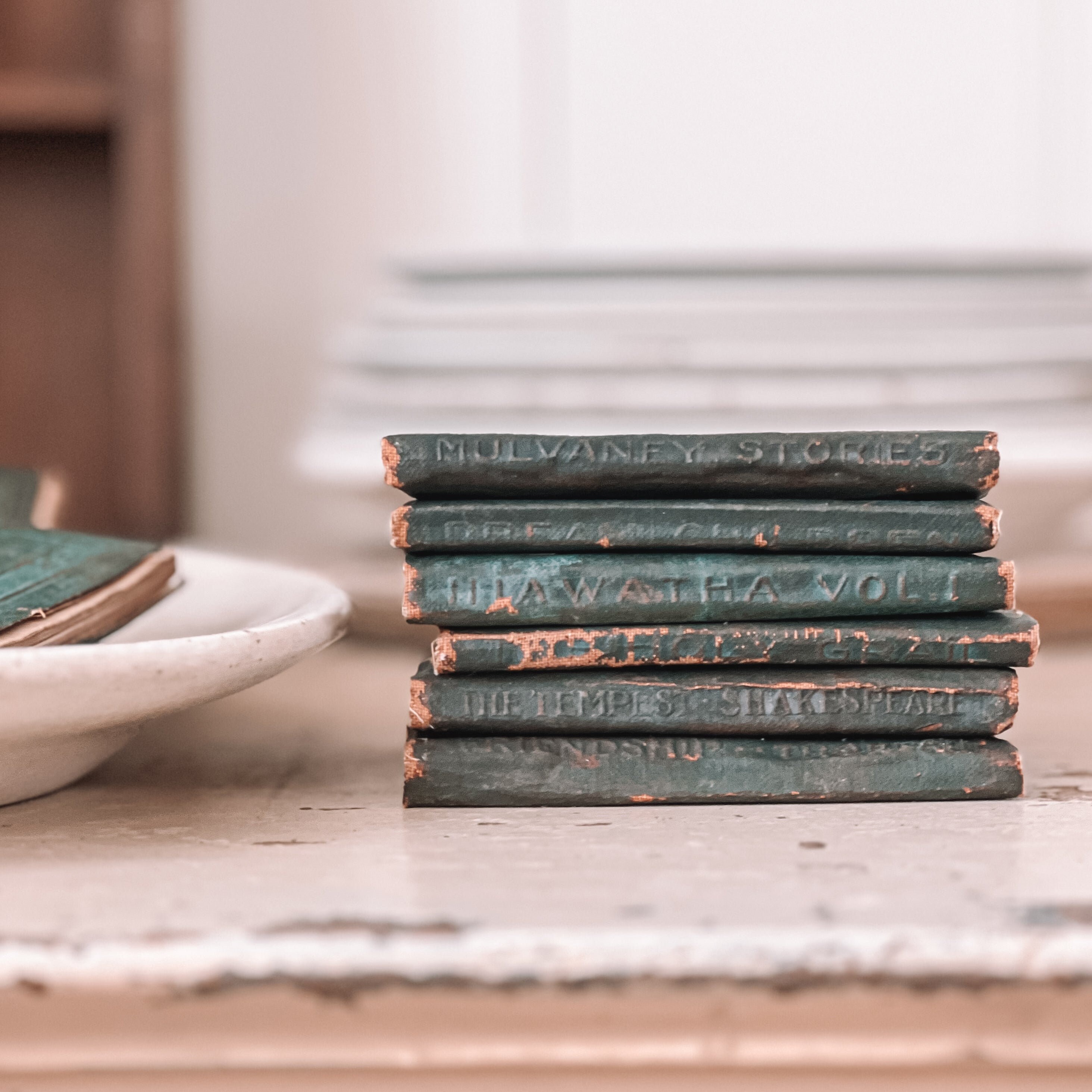 Set of 10 Little Leather Library Book Set Mini Book Set Shelf Decor ...