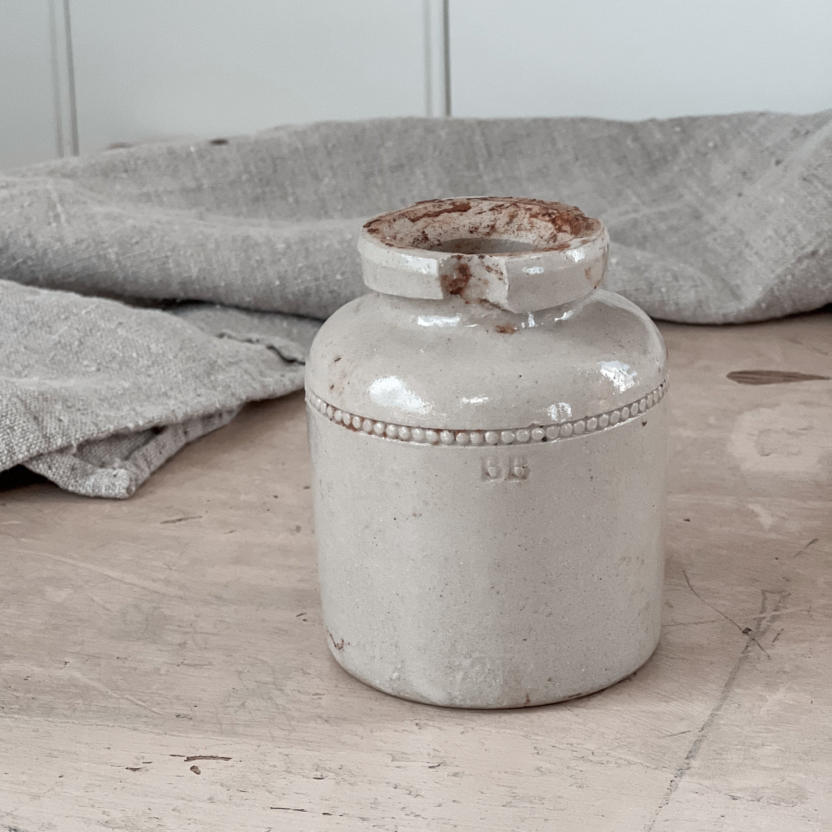 English Stoneware Caviar Pot Antique English Caviar Jar English ...