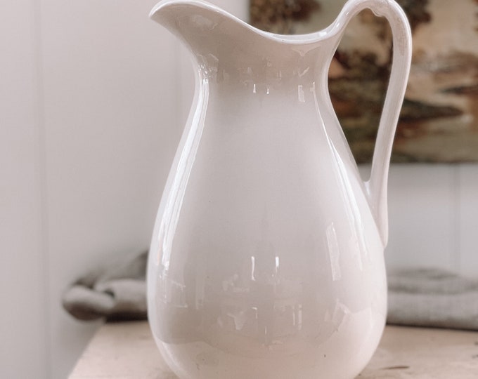 Antique, Tall Ironstone Pitcher | Ironstone Water Pitcher | TST ...