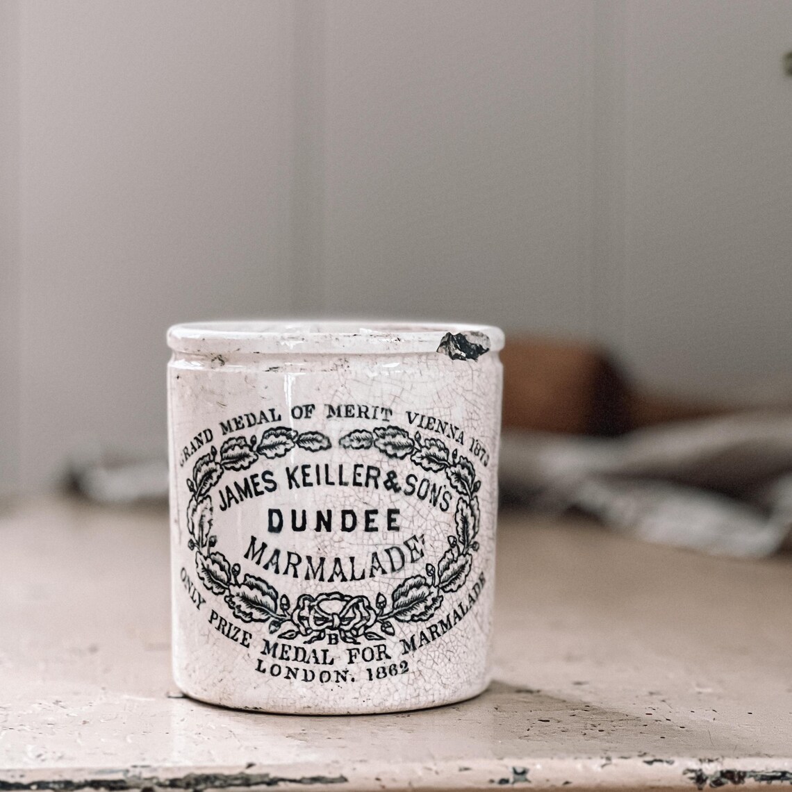 Antique English James Keiller & Sons Dundee Marmalade Jar | Stained and ...