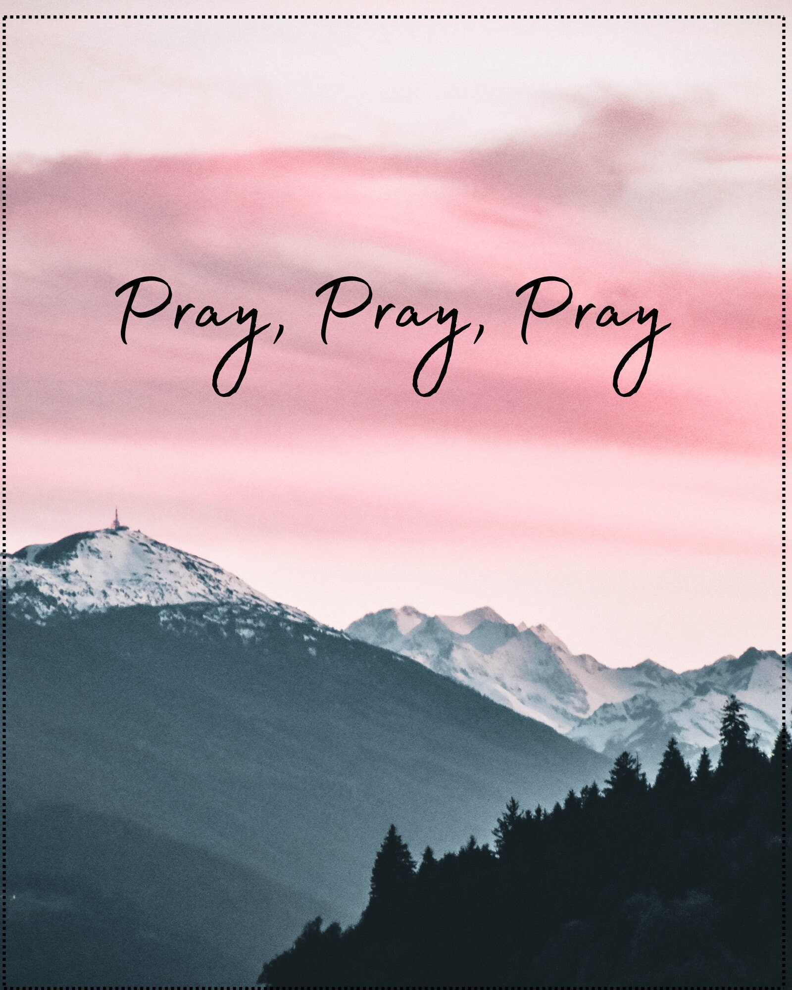 Printable Pray Pray Pray Sign 8x10 - Etsy