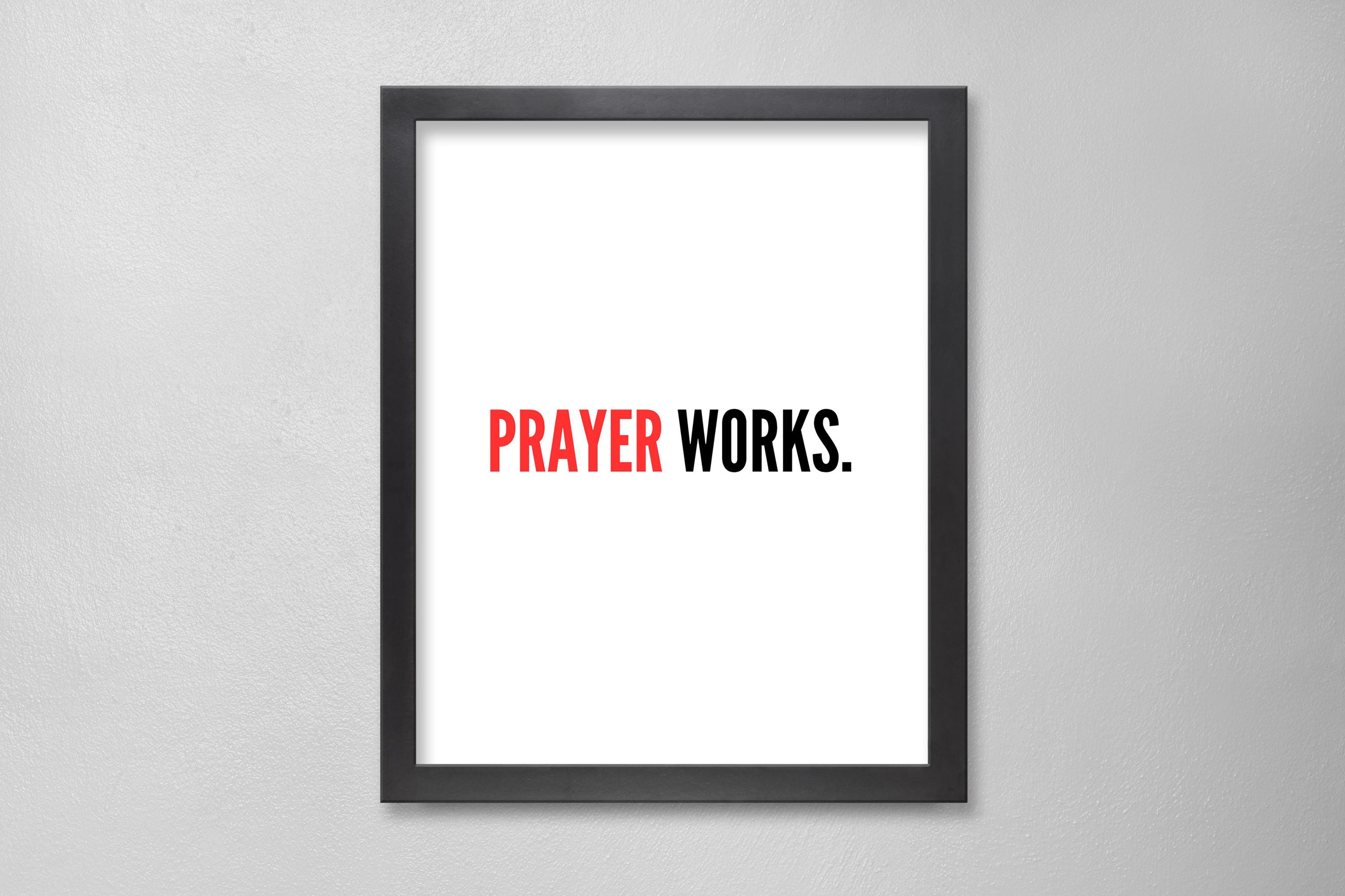 Instant Download | Printable Artwork | Prayer Works - Black and Red ...