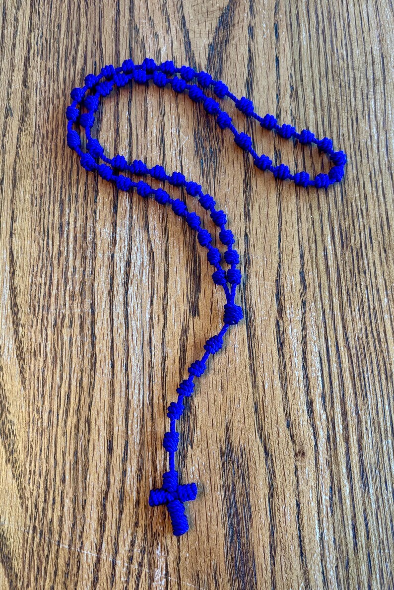 Handmade Knotted Twine Cord Rosary | Gift for First Reconciliation ...