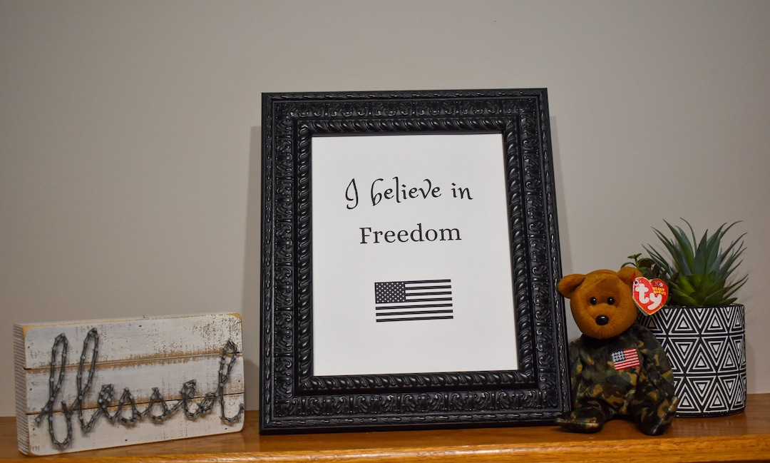 Printable I Believe in Freedom Sign 8x10 - Etsy