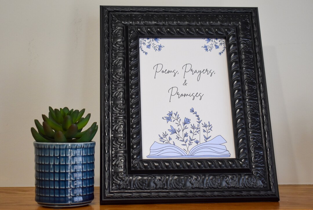 Printable Poems Prayers and Promises Sign 8x10 - Etsy