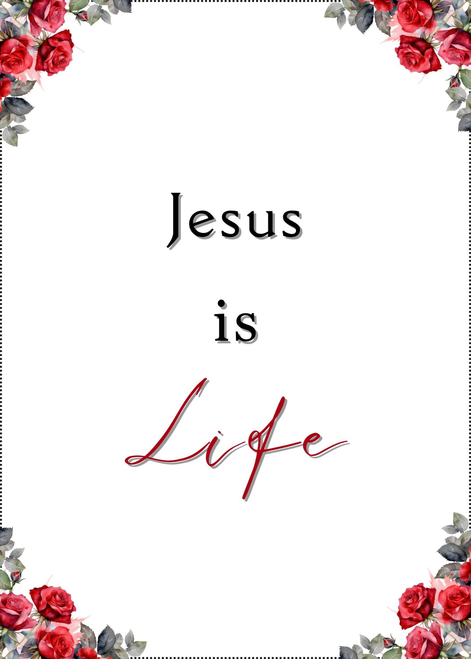 Instant Download | Printable Artwork | Jesus is Life | 5x7 | 8x10 - Etsy