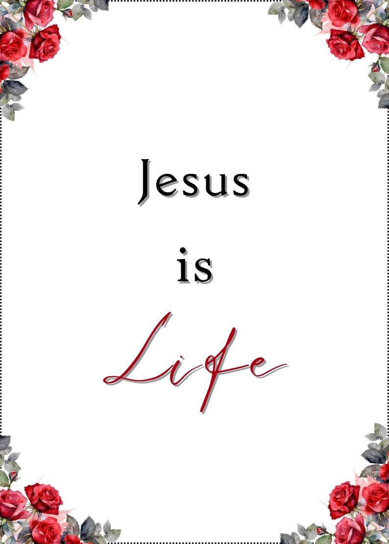 Instant Download | Printable Artwork | Jesus is Life | 5x7 | 8x10 - Etsy