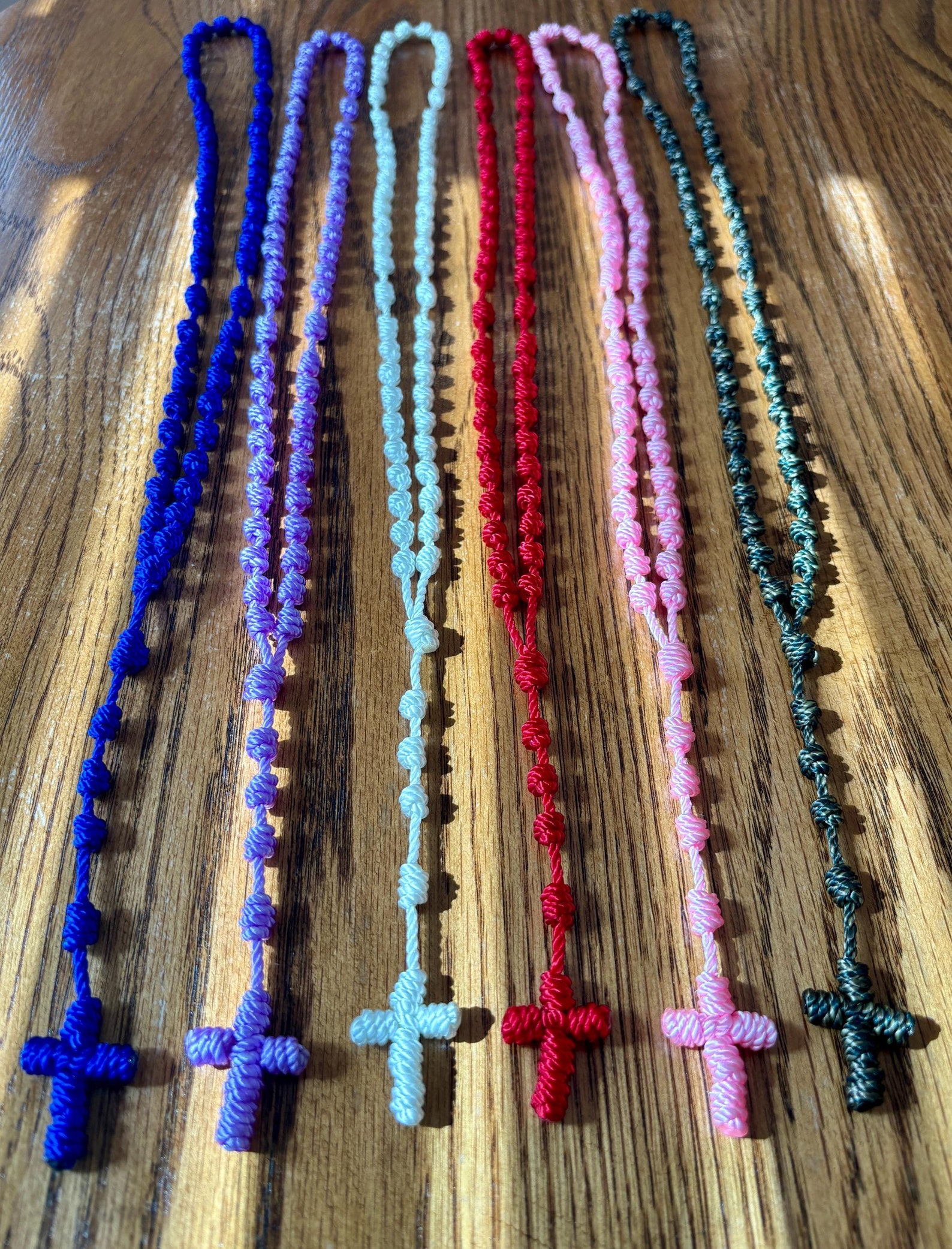 Handmade Knotted Twine Cord Rosary | Gift for First Reconciliation ...