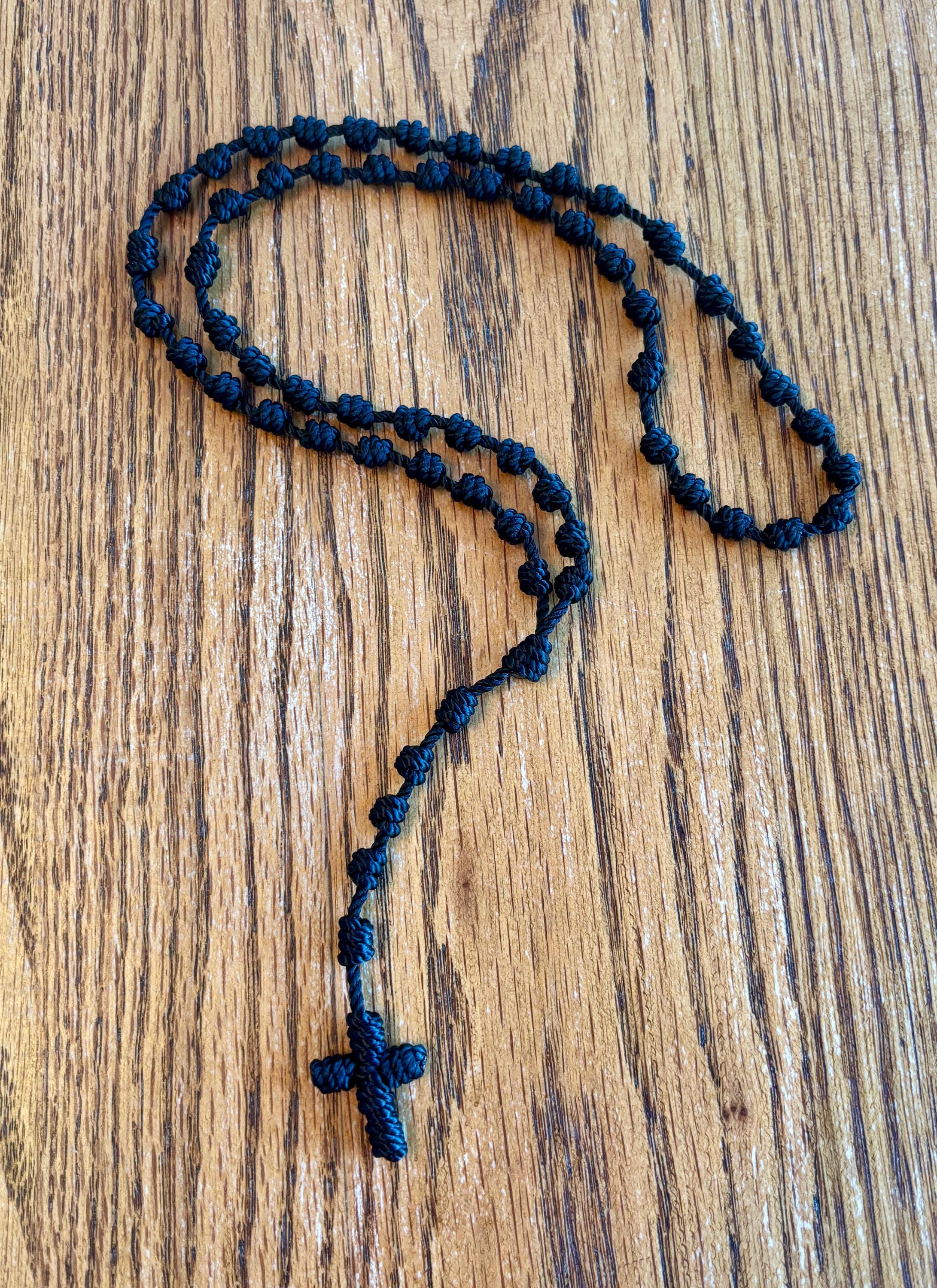Handmade Knotted Twine Cord Rosary | Gift for First Reconciliation ...