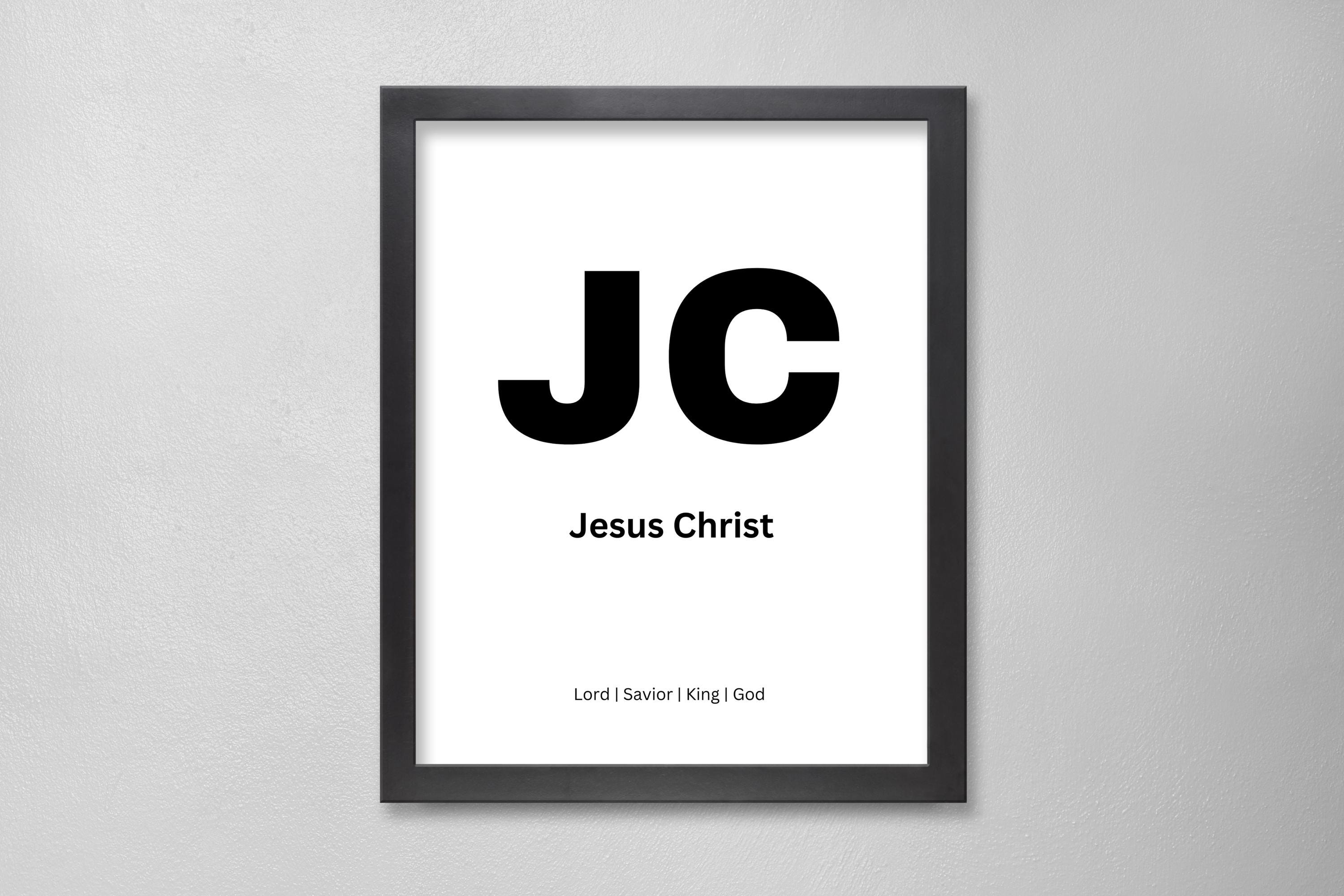 Instant Download | Printable Artwork | Jesus Christ (JC) | 5x7 | 8x10 ...