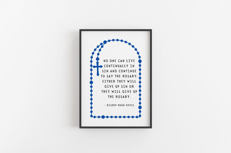 Instant Download | Printable Artwork | Rosary Quote by Bishop Hugh ...