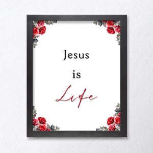 Instant Download | Printable Artwork | Jesus is Life | 5x7 | 8x10 - Etsy